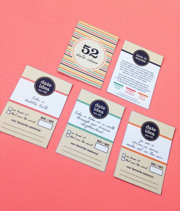 Date Ideas Card Deck with 52 Fun Activities - YesMissy
