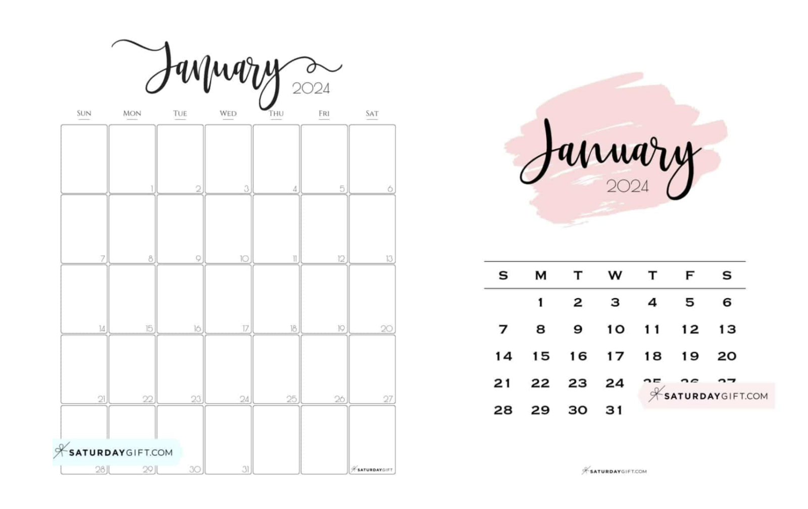 2024 FREE Cute Printable Calendars: monthly & yearly | YesMissy