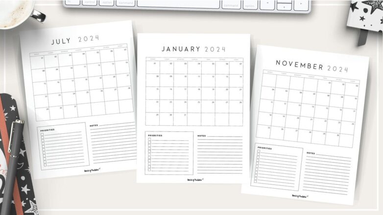 Printable-Family-Organiser-Calendar-for-2024 - YesMissy